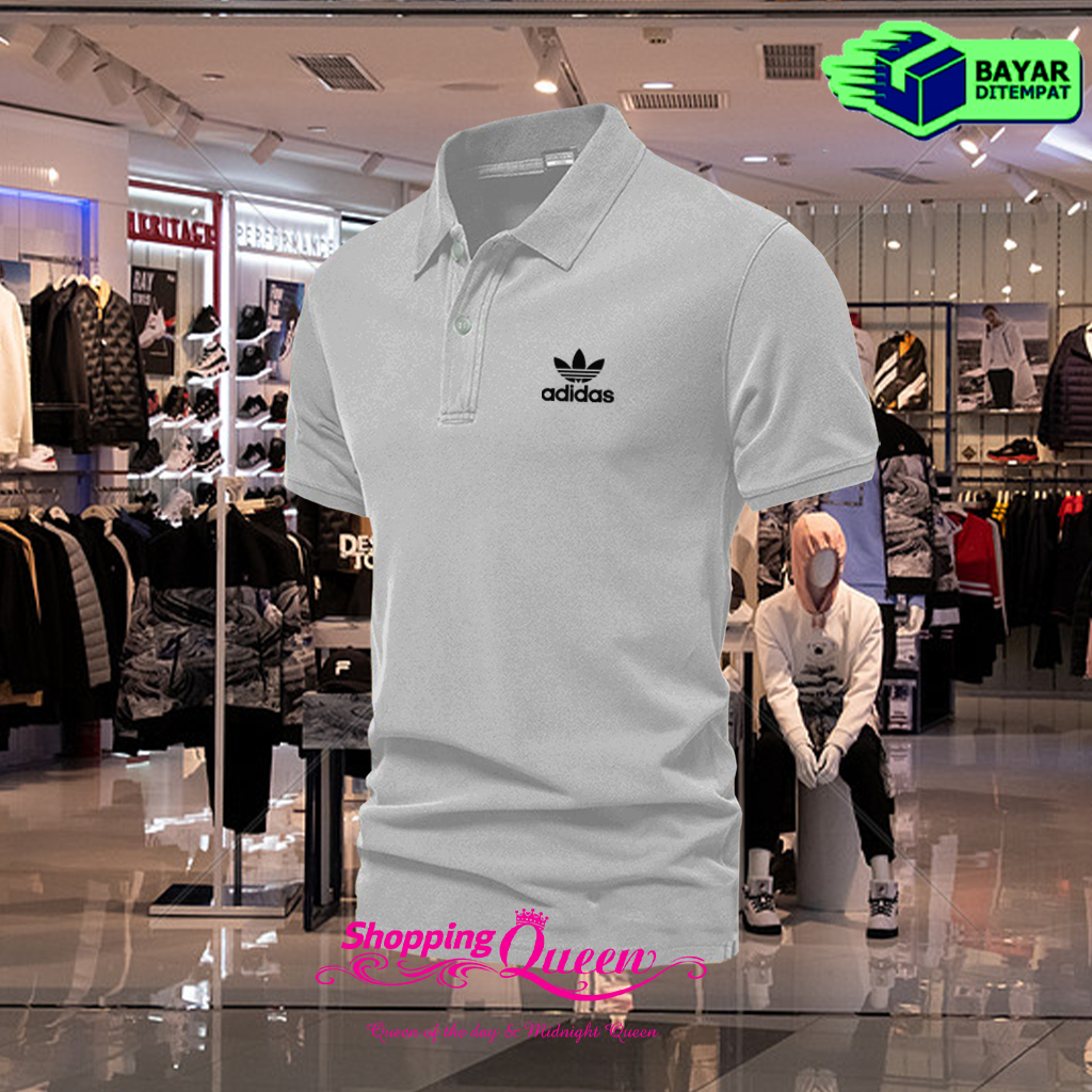 Jual PROMO COD !!! Kaos Polo Distro Ads Bunga Text Hitam Quality Polo Premium T-Shrit Kaos Kerah ...