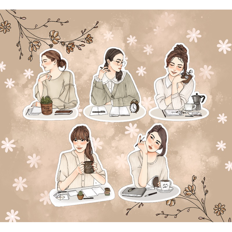 Jual journal girls sticker | sticker girl aesthetic journal | stiker ...