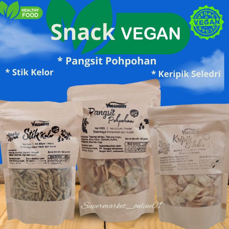 Jual Keripik Vegan 150gram Pangsit/ keripik seledri /Stik Kelor ...