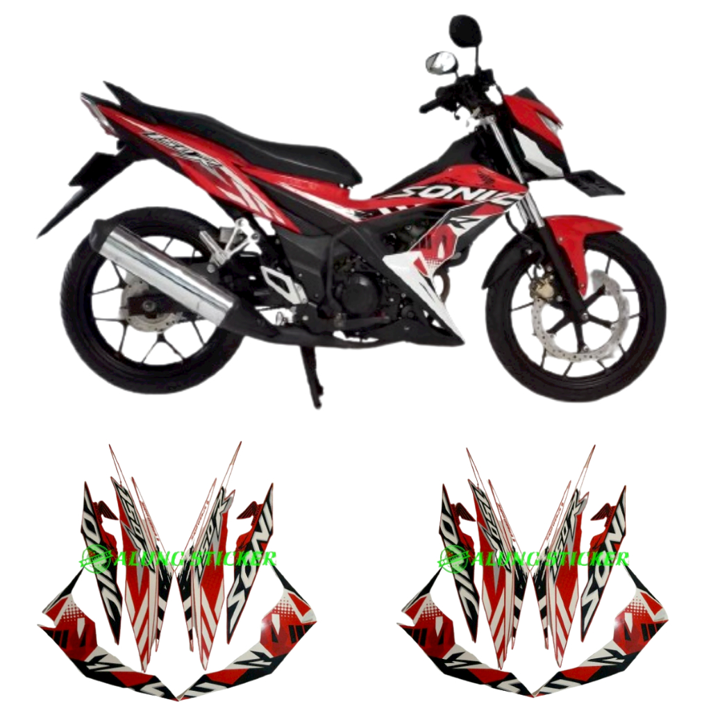 Jual STIKER STRIPING LIS LES BODY MOTOR HONDA SONIC 150R TAHUN 2017 ...