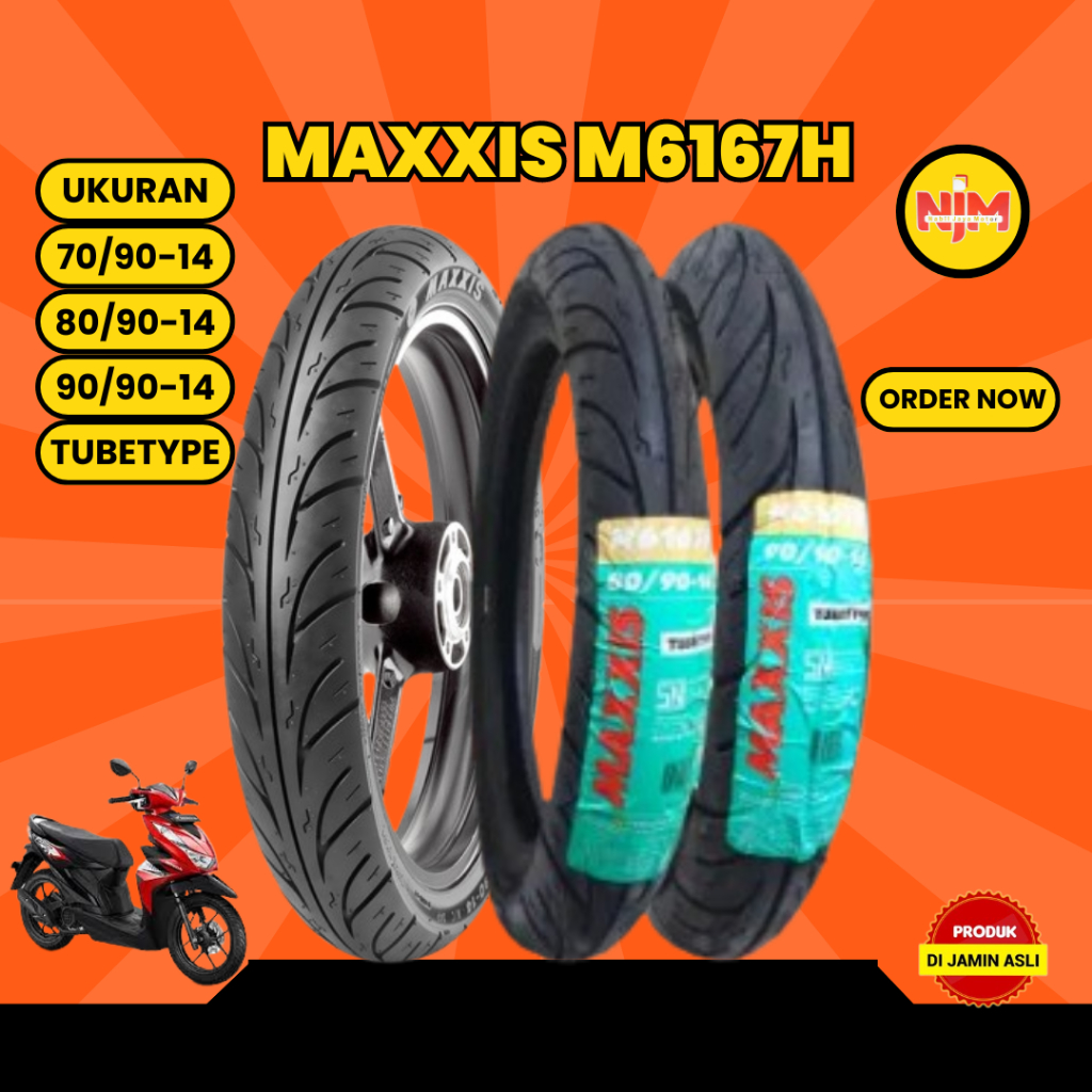 Jual Ban Maxxis M6167H Ring 14 Tube Type Ban Motor Beat vario | Shopee ...