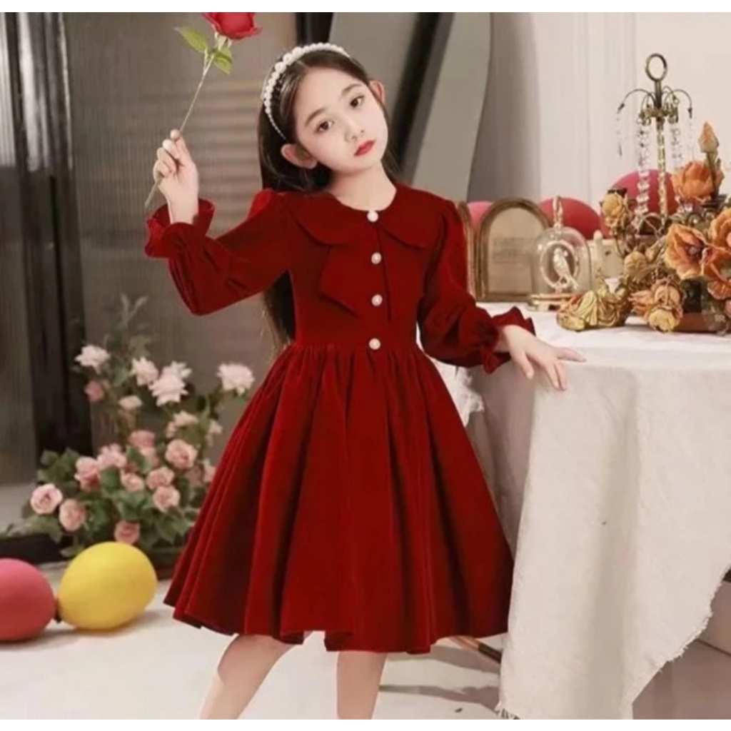 Jual Baju Pesta Dress Anak Remaja Korea Elegan Mewah Trand Modern Viral ...