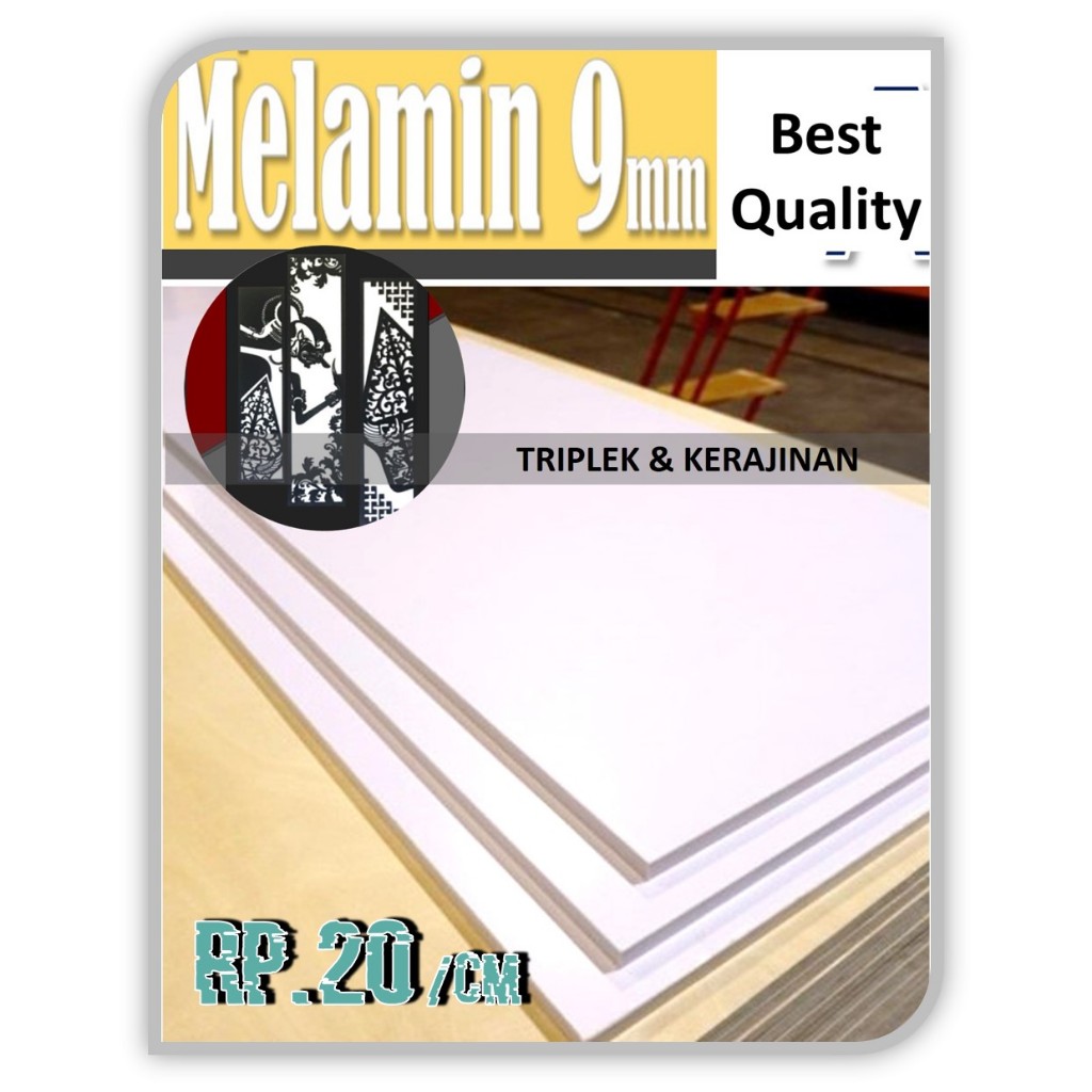 Jual Triplek Melamin 9mm Custom Harga 20 perak/cm2 Triplek Putih 9mm ...