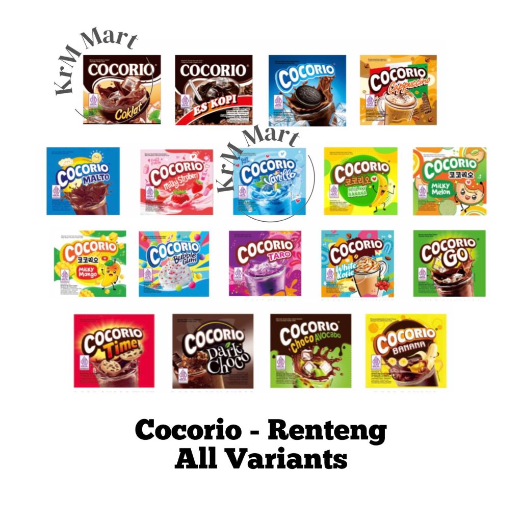 Jual Cocorio 1 renteng renceng all varian minuman serbuk instan coklat ...