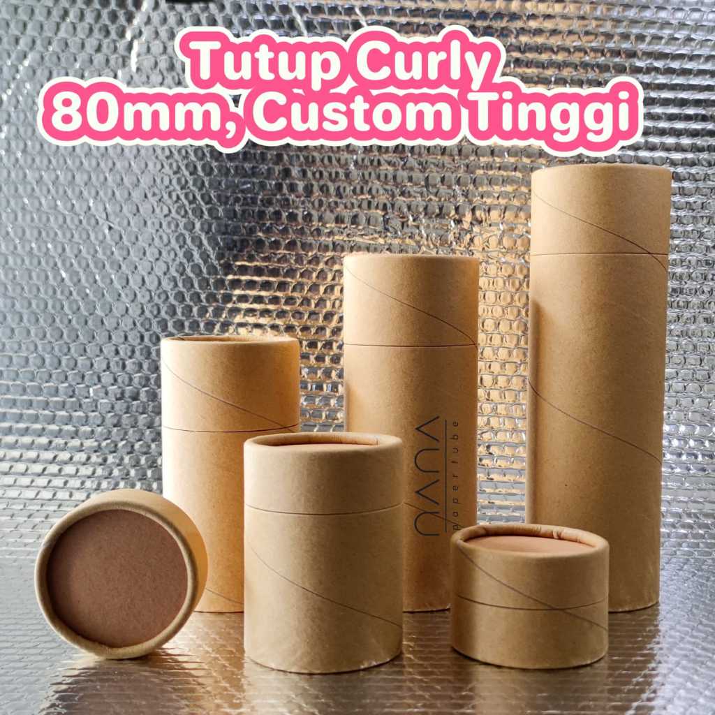 Jual [8.0 cm - Tutup Curly] Nana Paper Tube Packaging / Selongsong - Diameter 8 cm (Pack Parfum ...