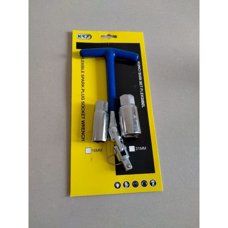 Jual kunci busi motor 2 in 1 kunci busi gantung fleksibel 2 ukuran 16mm ...