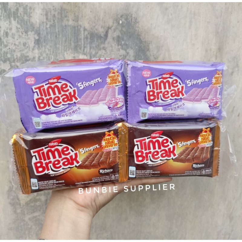 Jual Nabati Wafer TIME BREAK 5fingers 10pcs x 17gr (RENCENG) | Shopee ...