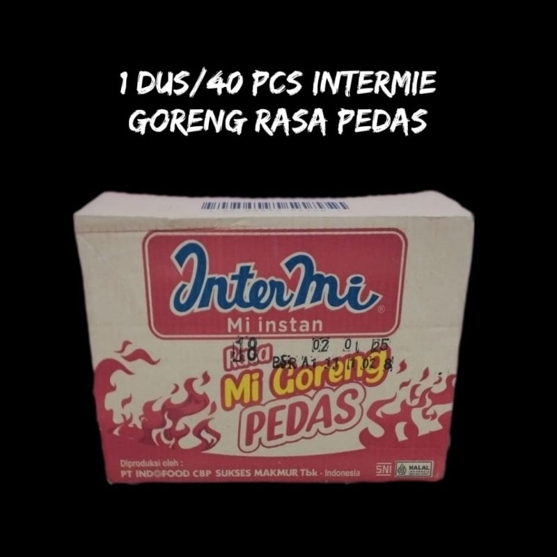 Jual 1 DUS/40 PCS INTERMI MIE INSTAN GORENG RASA PEDAS 60 GRAM NEW ...
