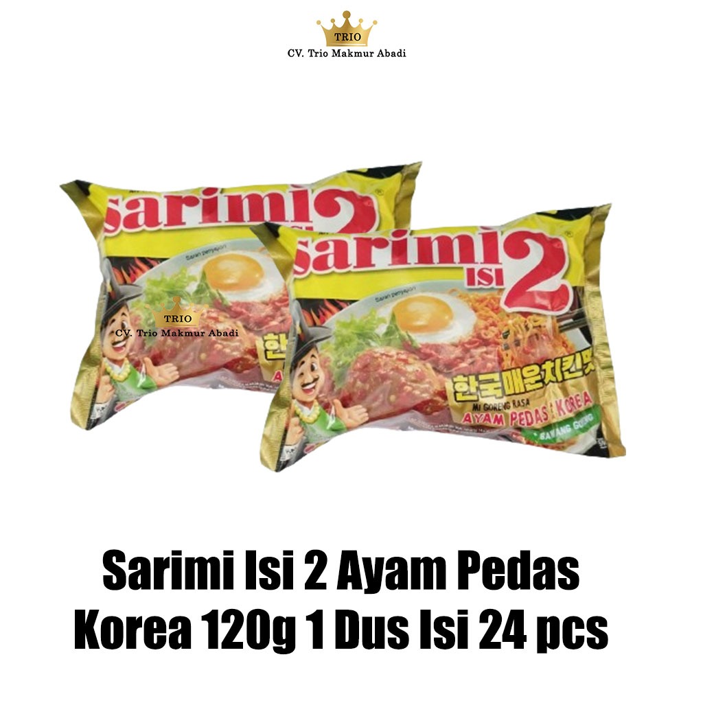 Jual Sarimi Isi 2 Goreng Rasa Pedas Korea 120g 1 Dus Isi 24 pcs ...