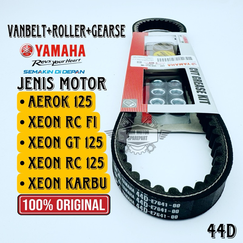 Jual VANBELT V-BELT SET ROLLER 44D XEON RC FI, AEROK 125, XEON KARBU ...