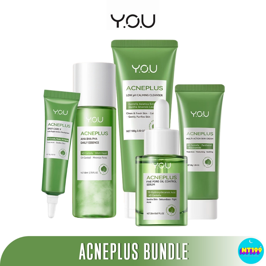 Jual YOU AcnePlus 5IN1 Bundle with Niacinamide Centella AHA | Paket ...