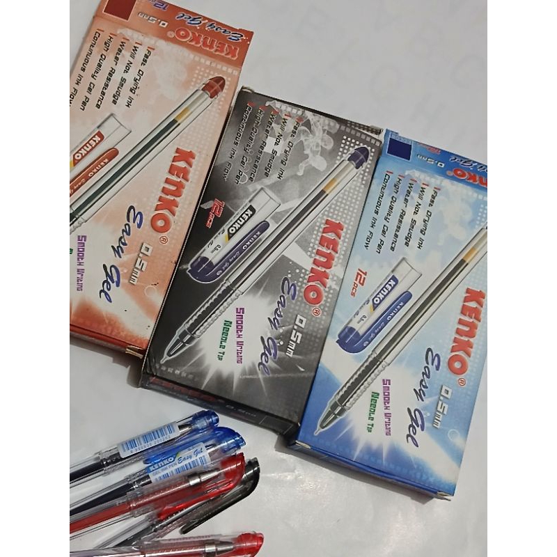 Jual PEN/PULPEN/PENA KENKO GEL 0.5MM MERAH BIRU HITAM | Shopee Indonesia