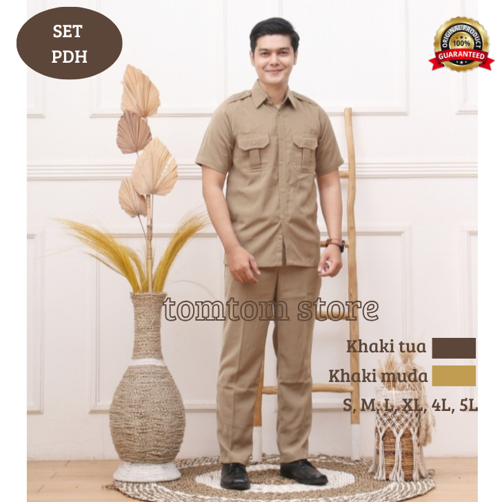 Jual READY Setelan Seragam Pdh Pria Seragam Asn Pemda Baju Pdh Khaki ...