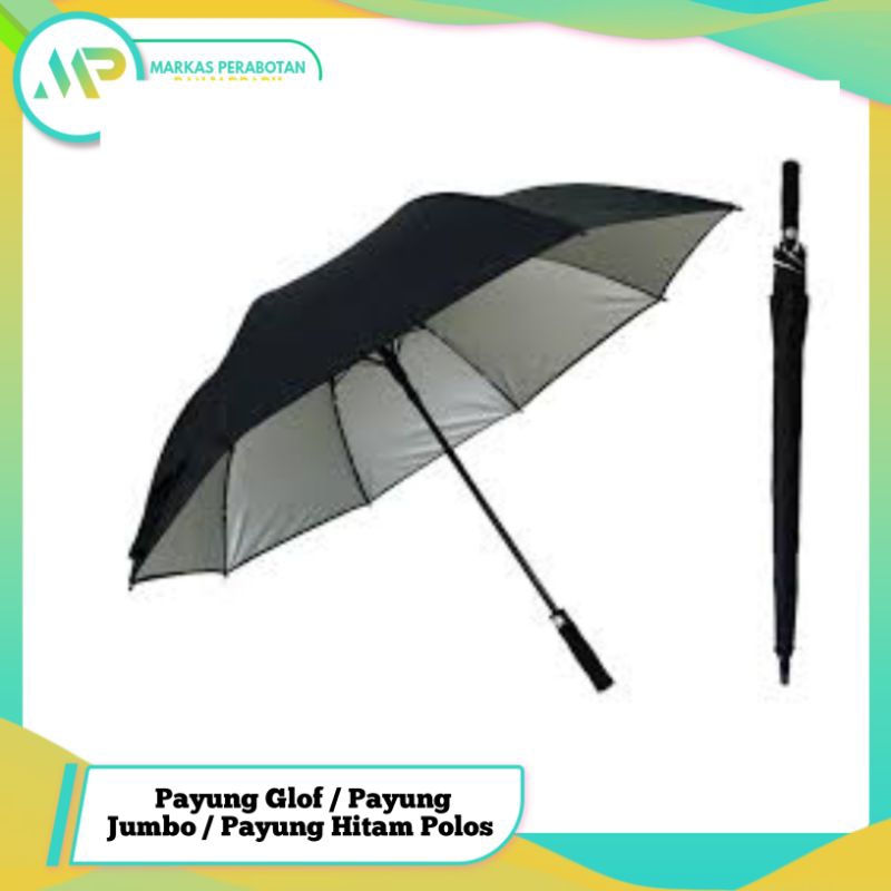 Jual Payung Glof / Payung Jumbo / Payung Oren Polos / Payung Hitam ...