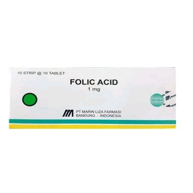 Jual FOLIC ACID MARIN LIZA 1 MG BOX 100 TABLET | Shopee Indonesia