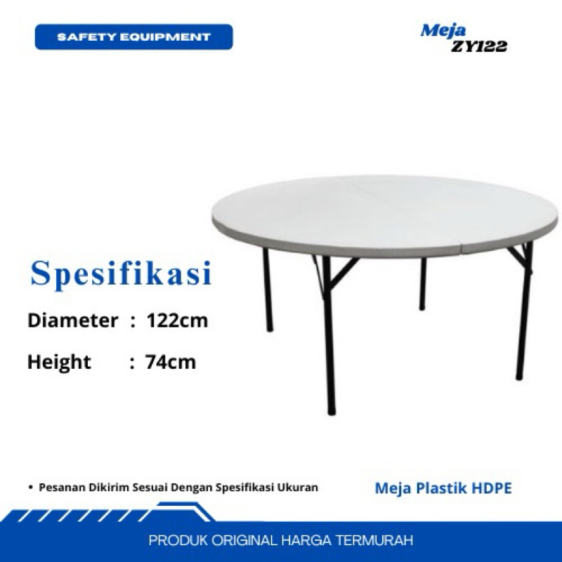 Jual Meja Taman Lipat Serbaguna ZY122 meja bulat diameter122cm meja ...
