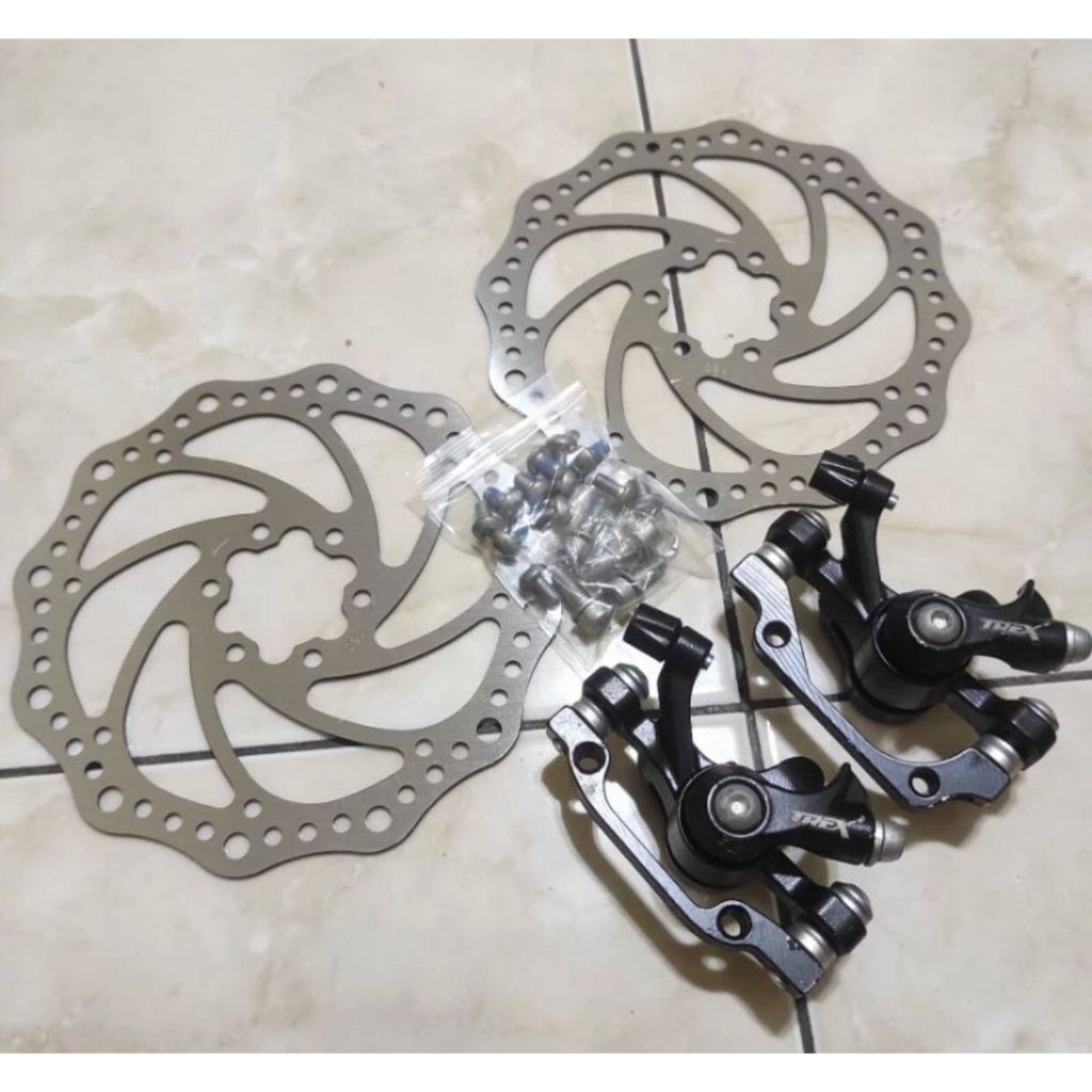 Jual Rem Cakram Sepeda Depan Belakang TREX Discbrake | Shopee Indonesia
