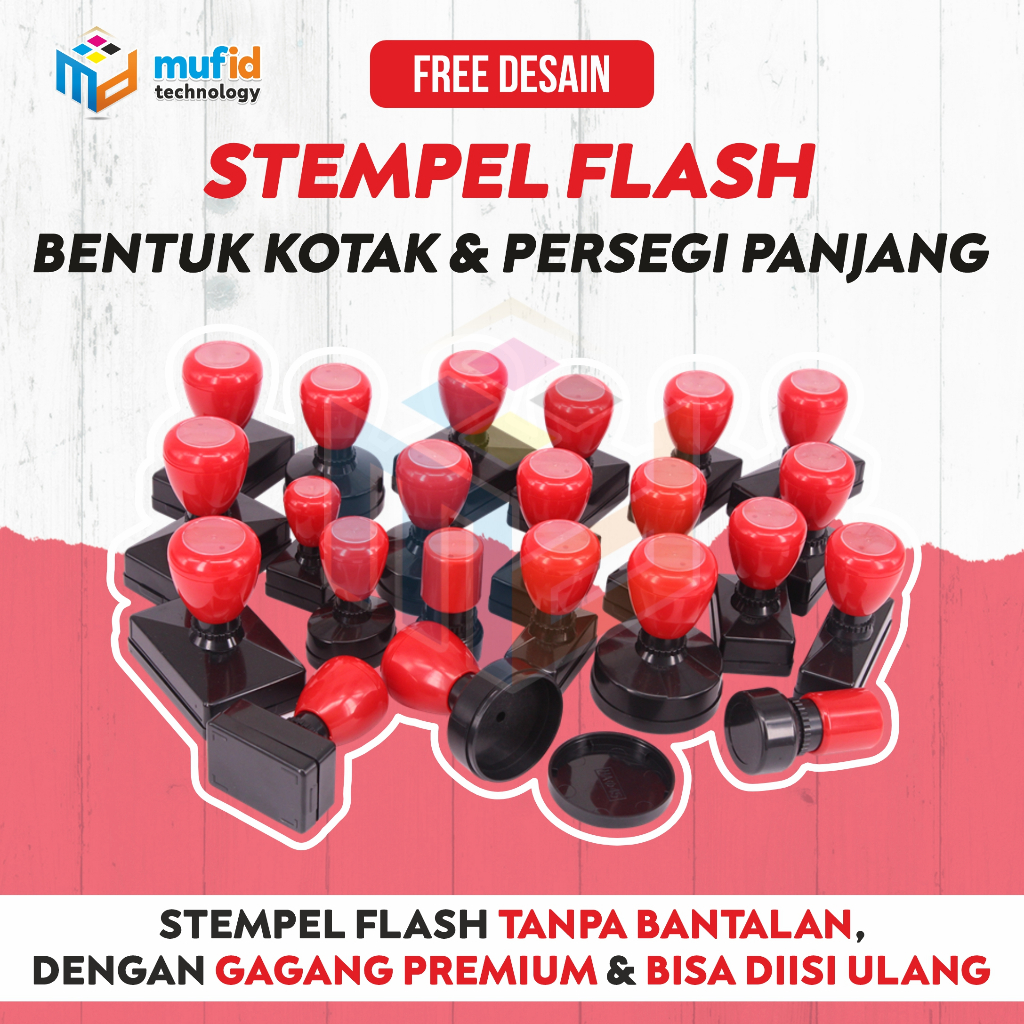 Jual (BESAR) Stempel Flash / Otomatis / Warna - KOTAK / PERSEGI PANJANG ...