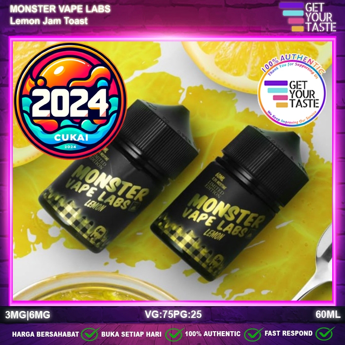 Jual Liquid Monster Vape Labs Lemon 60ML Limited Edition by Jam Monter ...