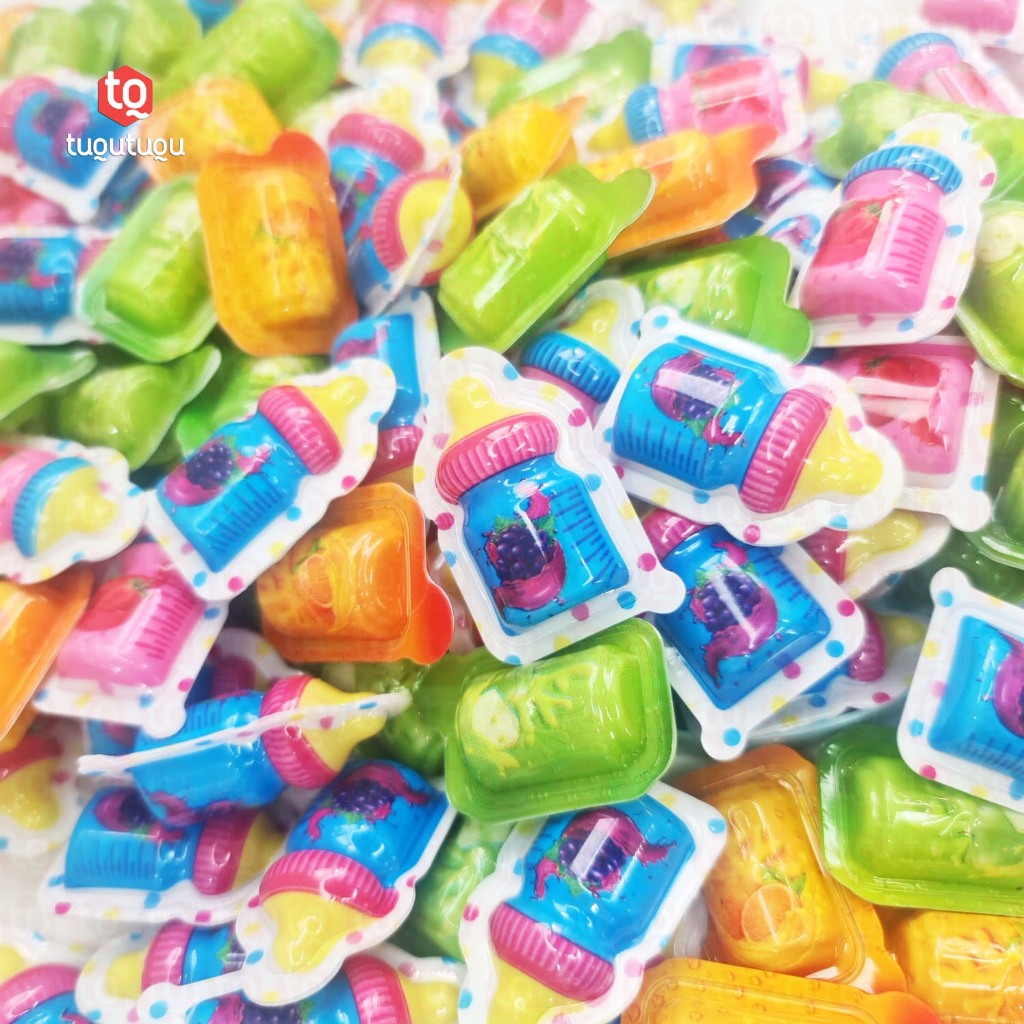 Jual Permen Lunak Botol Susu dan Kaleng Minuman Aneka Rasa Buah Viral ...