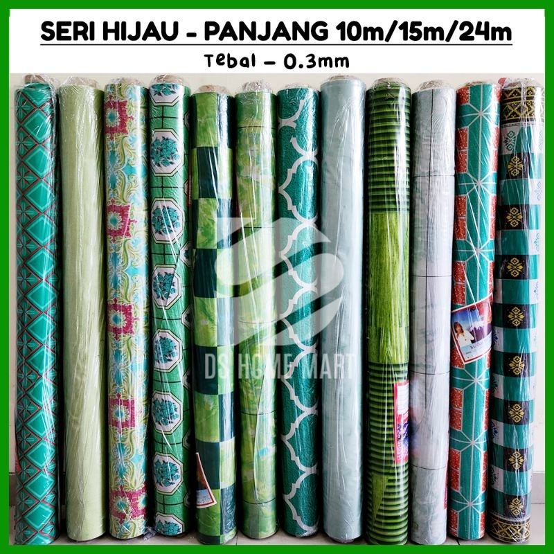 Jual KOLEKSI HIJAU (ROLL 10/15/24 METER): Karpet Lantai Plastik Vinyl ...
