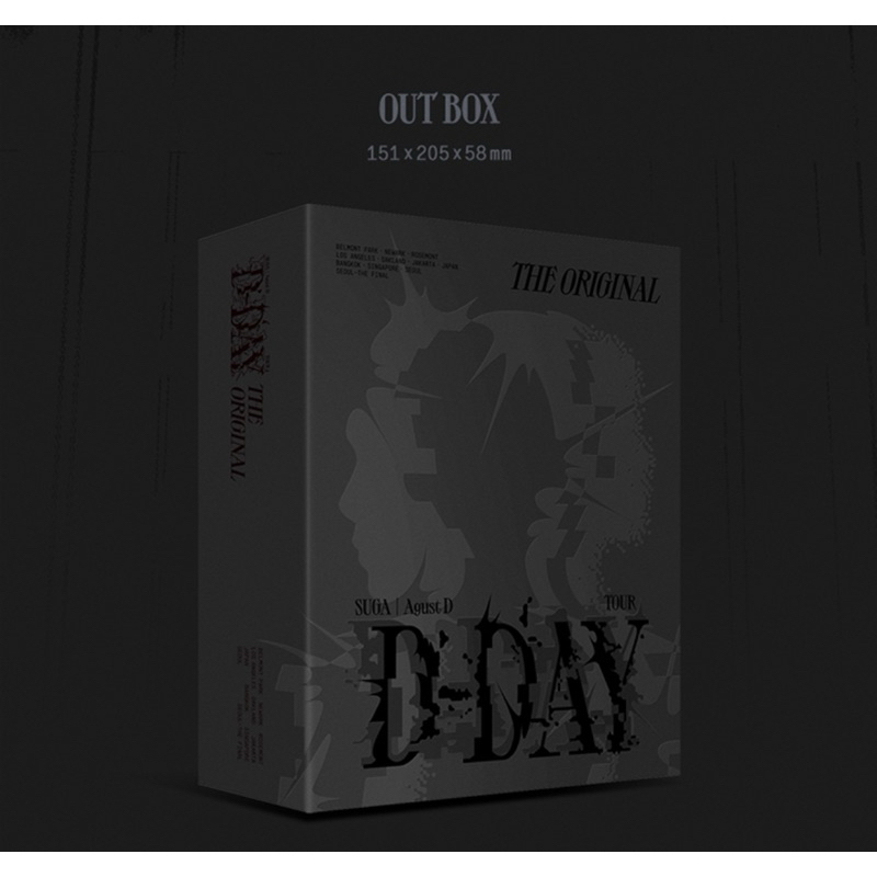 Jual sharing SUGA | Agust D TOUR 'D-DAY' The Original outbox photobook set transparent folding ...