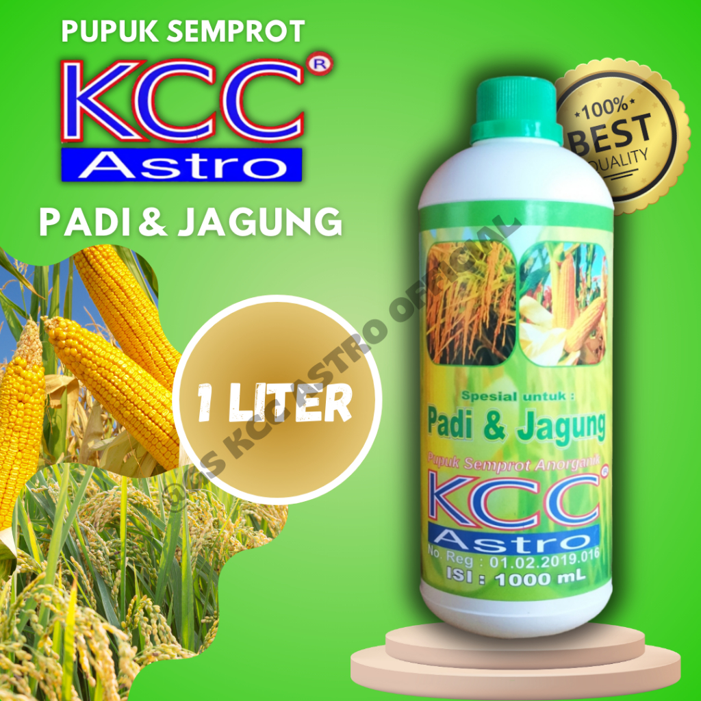 Jual KCC ASTRO - Pupuk semprot cair PPC spesial Padi dan Jagung isi 1 Liter | Shopee Indonesia