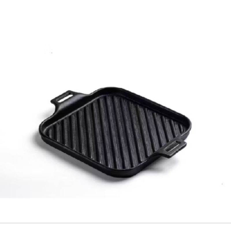 Jual SUNRISE Cast Iron Giza Grill Pan/Cast Iron Premium/Panggangan Besi ...