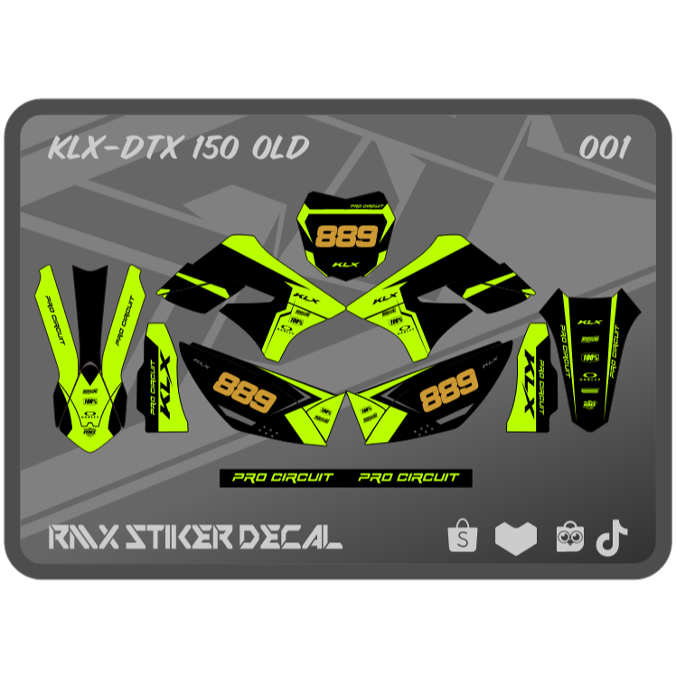 Jual STIKER KLX 150 S/L FULLBODY (001) STICKER DECAL DEKAL D-TRACKER ...