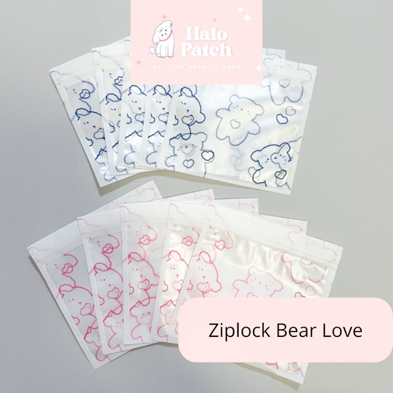 Jual HALO PATCH - PLASTIK ZIPLOCK LOVE BEAR | FANCY PLASTIK KLIP ...
