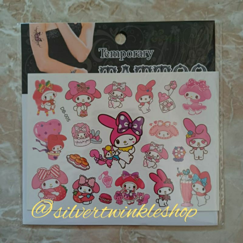 Jual Mainan edukasi anak tato temporer gambar sanrio my melody tatoo ...