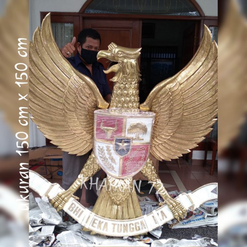 Jual patung lambang garuda pancasila ukuran 1,5 meter bahan kuningan ... Jual patung lambang garuda pancasila ukuran 1,5 meter bahan kuningan ...