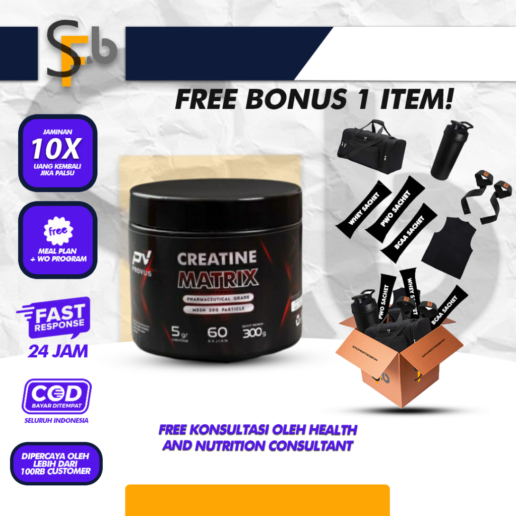 Jual PROVUS Creatine Matrix 250 Gram 50 Serving | Shopee Indonesia