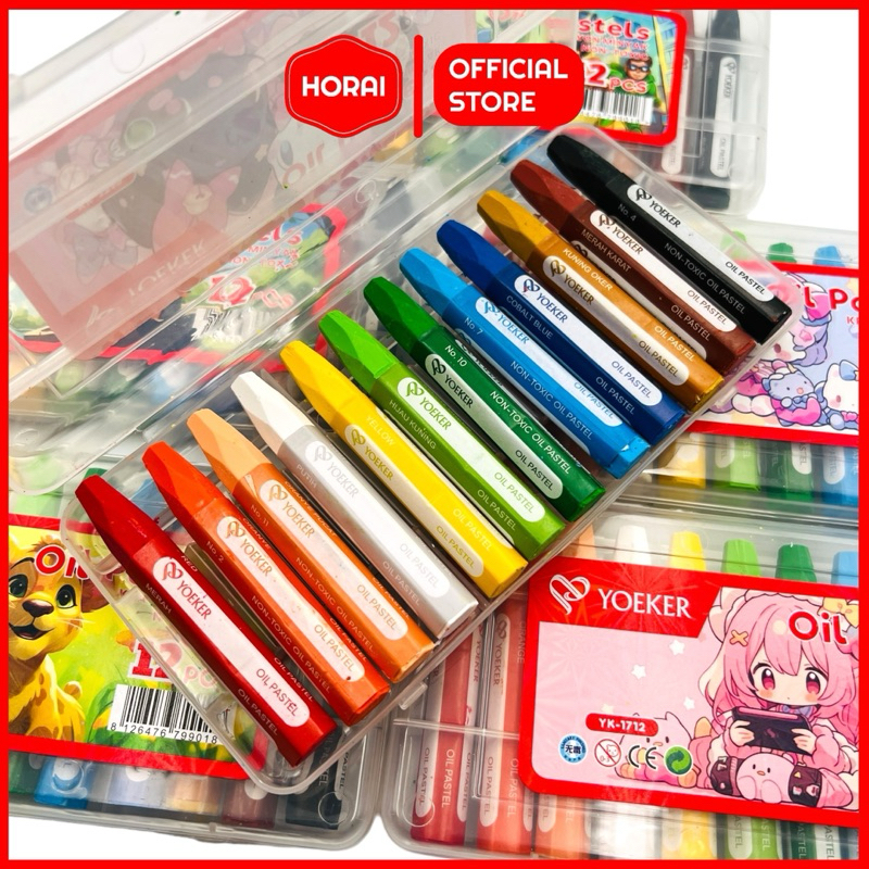 Jual Crayon 12 Warna Krayon Non Toxic Gambar Anak (1 SET) | Shopee ...