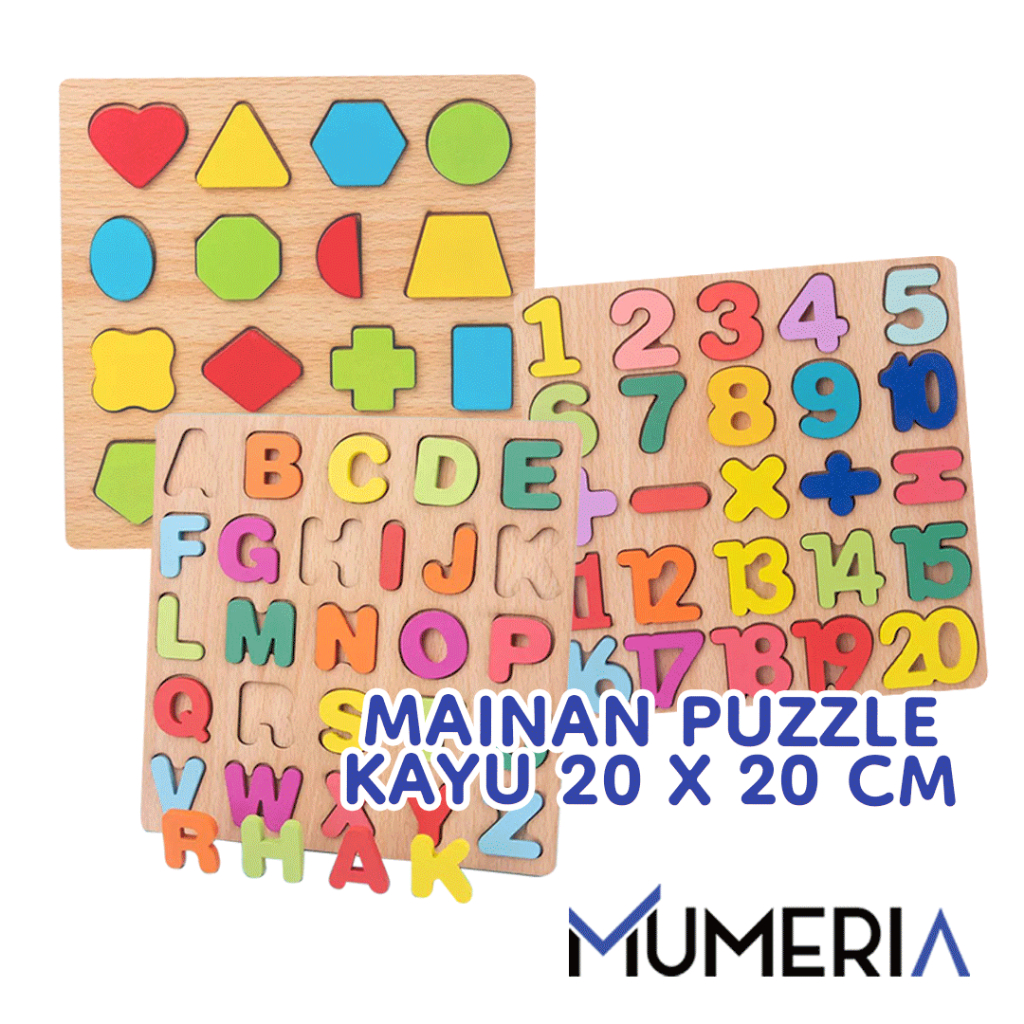 Jual Jigsaw Wooden Chunky Mainan Balok Puzzle Belajar Edukasi Anak Kayu ...