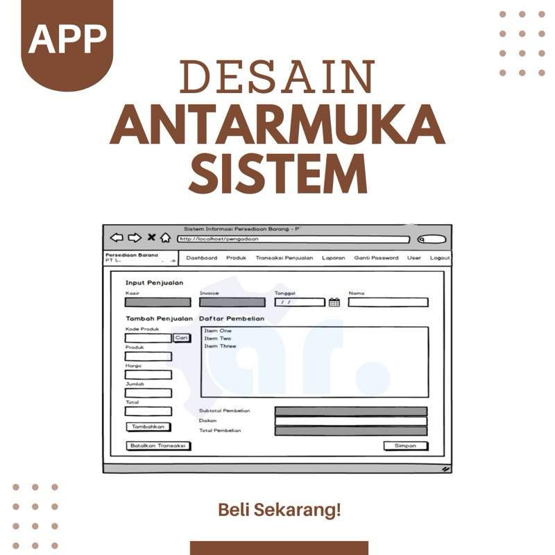Jual DESAIN ANTARMUKA SISTEM/ USER INTERFACE/ DLL | Shopee Indonesia