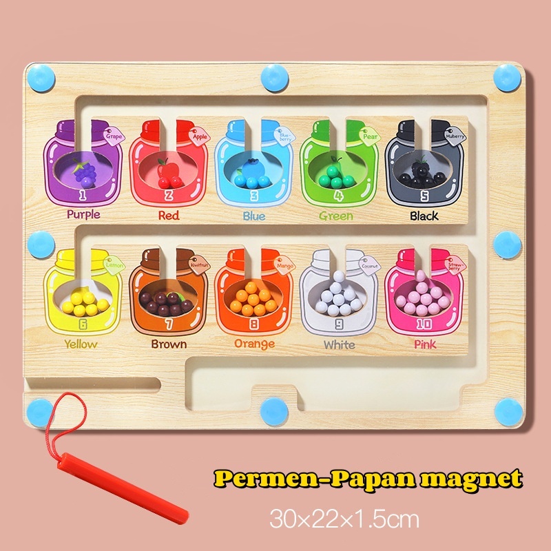 Jual Mainan Edukasi Papan Magnetik Berhitung Magnetic mazes game Mainan ...