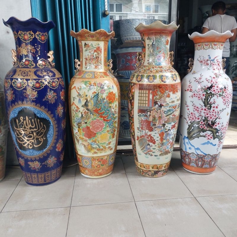 Jual 1 pc guci keramik tinggi 90 cm keramik/Vas guci import HARUS ...