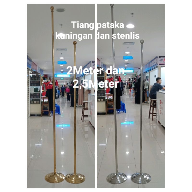 Jual Tiang bendera pataka kuningan dan stenlis tiang bendera ruangan ...