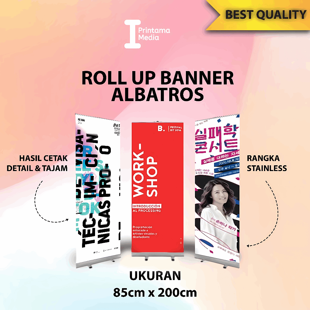 Jual Roll Up Banner 85 x 200 cm + Print / Cetak Albatros | Shopee Indonesia