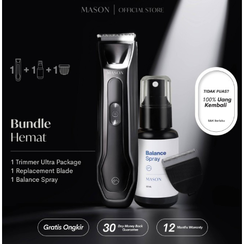 Jual Bundle Hemat The Mason Trimmer Ultra (Alat Cukur Bulu Kemaluan ...