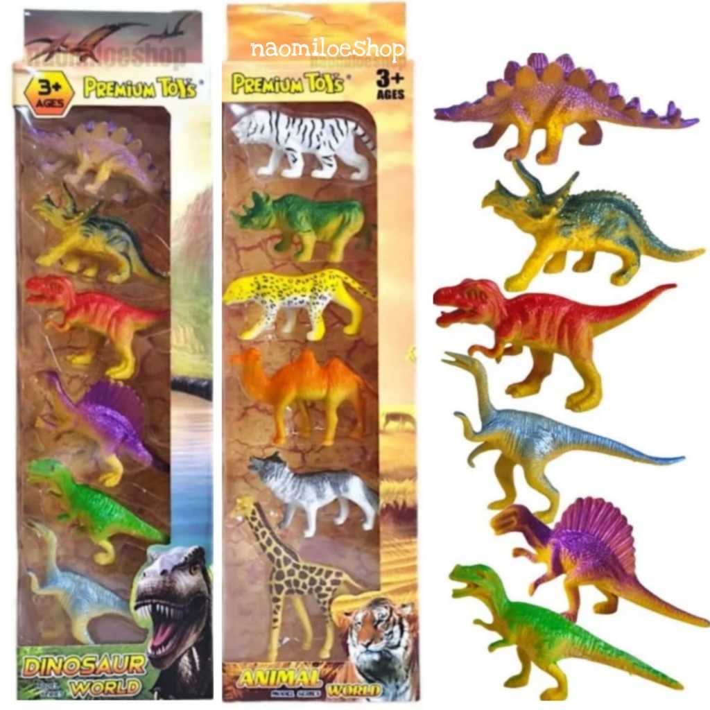 Jual Dino safari box set 6pc MAINAN ANAK MINIATUR figurin DINOSAURUS | safari animal world ...