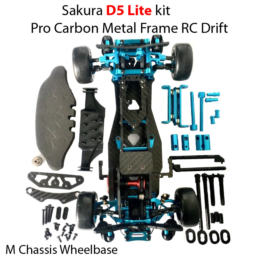 Jual Sakura D5 Lite Kit Mini Option rc drift Kit Carbon Frame Metal Chassis Kit 1/10 bukan ...