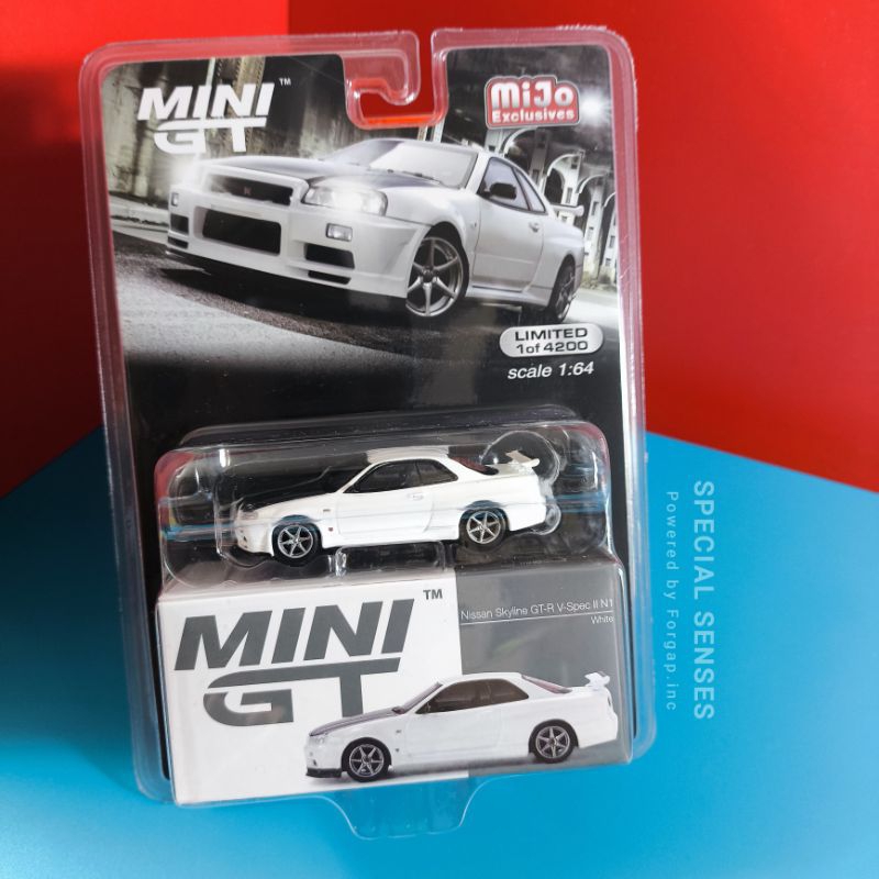 Jual Mini GT 501 Nissan Skyline GT R R34 V Spec II N1 White Blister ...