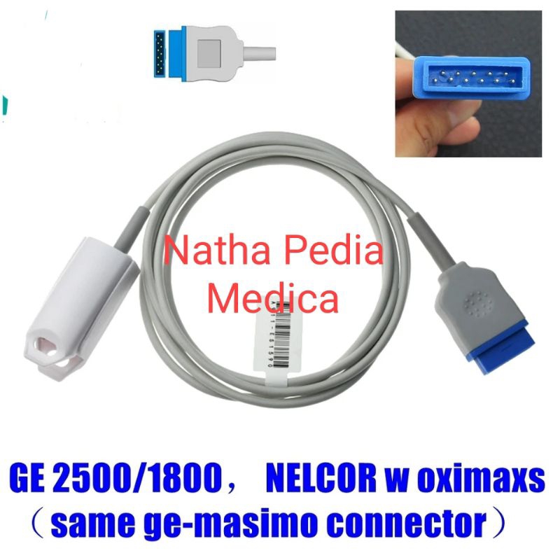 Jual Sensor Probe SpO2 pulse oximetry Sensor SpO2 GE Dewasa Bayi ...