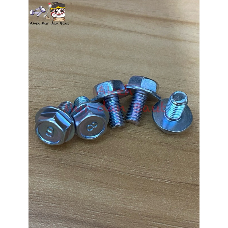 Jual Baut Topi Flange Bolt M6x10 Kunci 10 | Shopee Indonesia