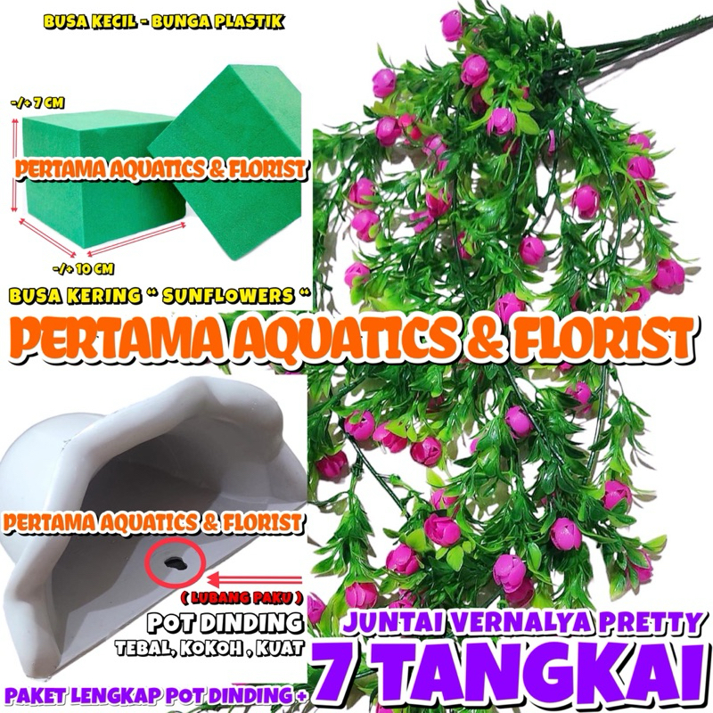 Jual Paket Lengkap Pot Juntai Vernalya Priti Pretty X7/ Bunga Dekorasi ...