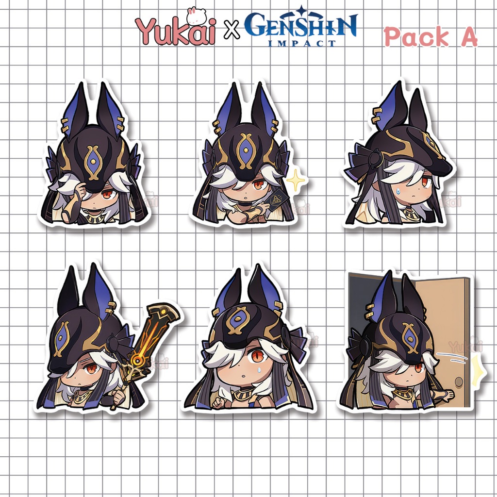 Jual Stiker Pack Cyno Genshin Impact Premium, Sticker Anime Waterproof ...