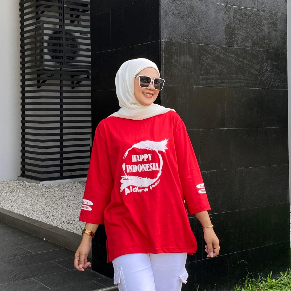 Jual Kaos Kemerdekaan Tisert Oblong Lengan Pendek Merah Putih Baju ...