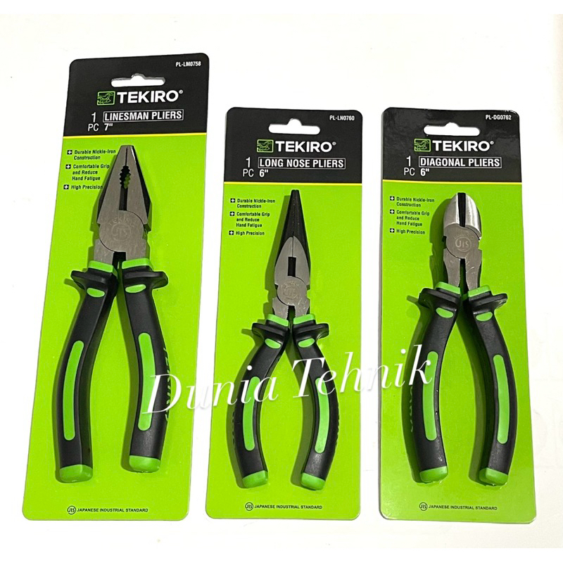 Jual TEKIRO Tang 3 pcs Tang Kombinasi Tang Lancip Tang Knipe Tang Potong Tang Kombinasi Tang ...